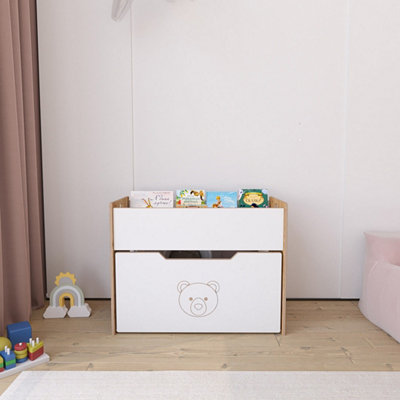 Dove Toy Box 2 in 1 Book and Toy Storage Unit for Little Explorers