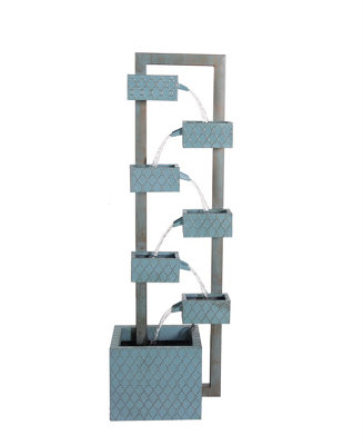Downpatrick Zinc Metal Modern Metal Water Feature with Cover