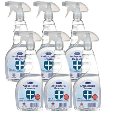Dr Johnson Antibacterial Cleaner 750ml Spray x 6 - Odour-Free, Multi ...