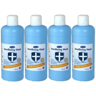 Dr Johnson's Highly Concentrated Sterilising Fluid 1L x 4