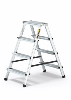 Drabest 4-Steps Aluminium Double-Sided Household Ladder 125 Kg