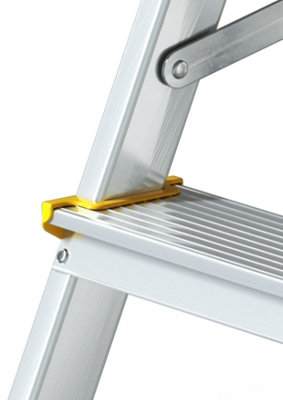 DRABEST ALUMINIUM PROFESSIONAL DOUBLE-SIDED ACCESS LADDER 4 STEPS EN131 TUV