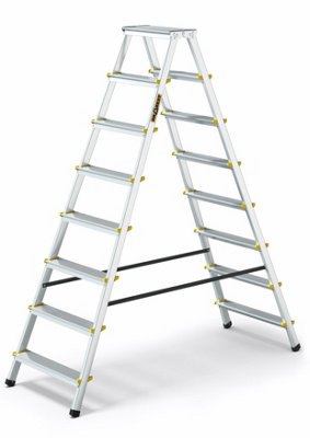 Drabest Aluminium Professional Double-Sided Access Ladder 8 Steps EN131 TUV