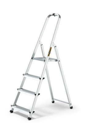 Drabest Aluminum 4-Steps Household Ladder 125 Kg + Hook