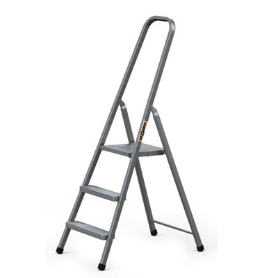 DRABEST Steel 3-step household ladder 125 kg