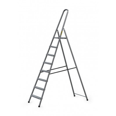 DRABEST Steel 8-step household ladder 125 kg