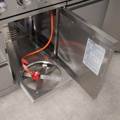 Draco Grills 6 Burner BBQ Modular Outdoor Kitchen with Sear Station and ...