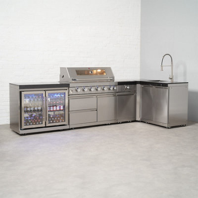 Draco Grills 6 Burner BBQ Modular Outdoor Kitchen with Sear Station ...