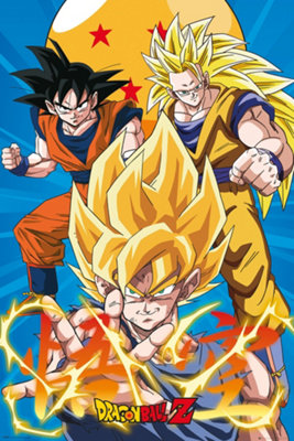 Dragon Ball 3 Gokus 61 x 91.5cm Maxi Poster | DIY at B&Q