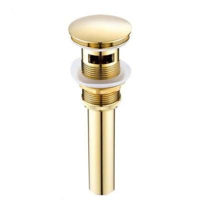 Drain Out Kits Bathroom Basin Drain Strainer Golden Plated Sink Pop Up ...