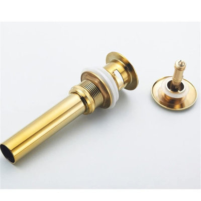 Drain Out Kits Bathroom Basin Drain Strainer Golden Plated Sink Pop Up ...