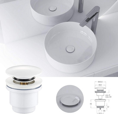 Drain Out Kits Sink Drain Valve Universal Matte White Compatible with ...