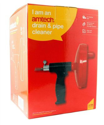 Drain Pipe Cleaner Unblocker Spring Steel Wire 6mm x 4m Wastepipe Sink ...