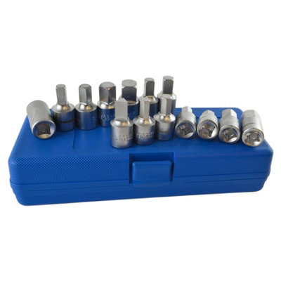 Drain Plug Sump Key Set Oil Change 3/8" Drive 14pc Gearbox Axle Engine ...