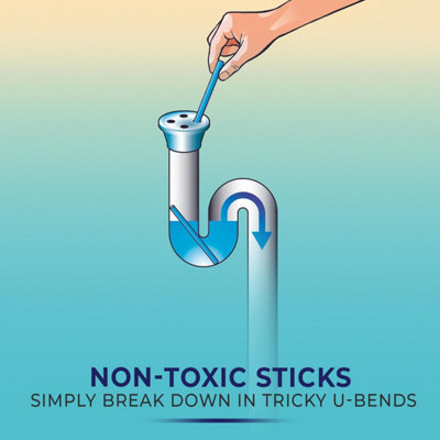 Drain Sticks Pack of 12 - Non-Toxic & Solvent-Free