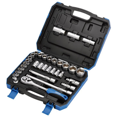 Draper 1/2" Sq. Dr. Combined MM/AF Socket Set 33 Piece 16363