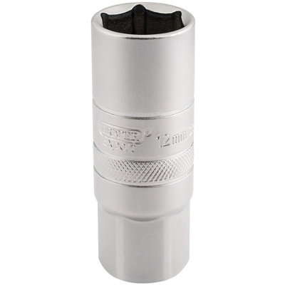 Draper 1/2" Square 12mm Thread 6 Point Satin Chrome Spark Plug 18mm ...