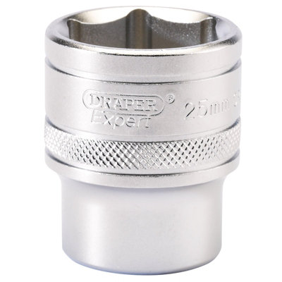 Draper 1/2" Square Drive 6 Point Metric Socket 25mm 16616 | DIY at B&Q
