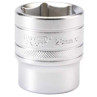 Draper 1/2" Square Drive 6 Point Metric Socket 28mm 16619 | DIY at B&Q