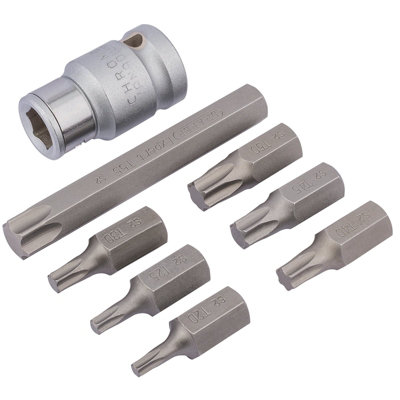 Draper 1/2" Square Drive Draper TX-STAR Bit Set 8 Piece 83562 | DIY at B&Q