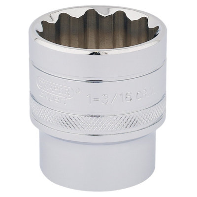 Draper 1/2" Square Drive Hi-Torq 12 Point Socket (1.3/16") (33728 ...