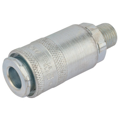 Draper 1/4" Male Thread PCL Tapered Airflow Coupling 37834 | DIY at B&Q