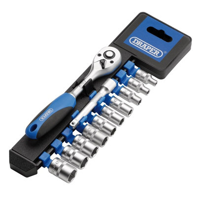 Draper 1/4" Sq. Dr. Metric Socket Set 12 Piece 16369 | DIY at B&Q