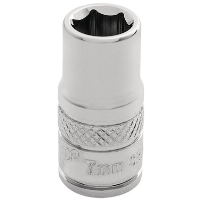 Draper 1/4" Square Drive Hi-Torq 6 Point Socket 7mm 32487 | DIY at B&Q