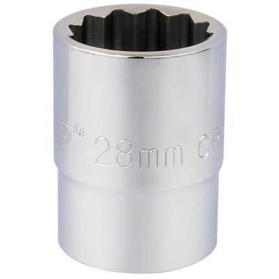 Draper 12 Point Socket, 3/4" Sq. Dr., 28mm 16697