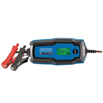 Draper 12V Smart Charger and Battery Maintainer 4A 10-Step Lead-Acid ...