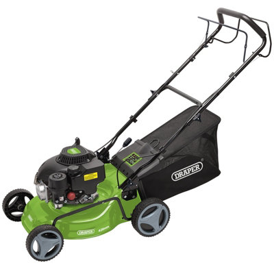Draper 132cc 3.3HP Self Propelled Petrol Lawn Mower 410mm Steel Deck ...