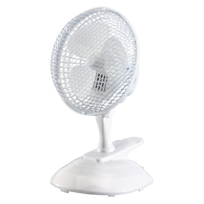 Draper 230V Clip-On Desk Fan, 6"/150mm, 15W 08710 | DIY at B&Q