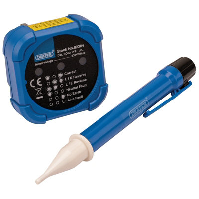 Draper 230V Socket and Voltage Tester Set, 200-600V, 3 Amp 82384