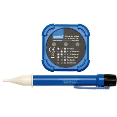 Draper 230V Socket and Voltage Tester Set, 200-600V, 3 Amp 82384