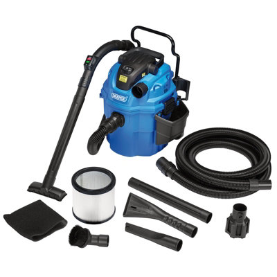 Draper 230V Wall Mounted Wet And Dry Vacuum Cleaner 1500W 18L Tank With ...