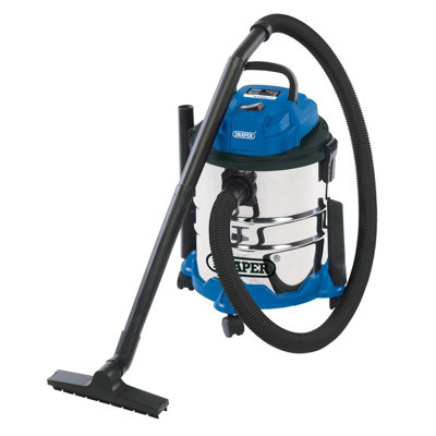 Draper 230V Wet and Dry Vacuum Cleaner with Stainless Steel Tank, 20L ...