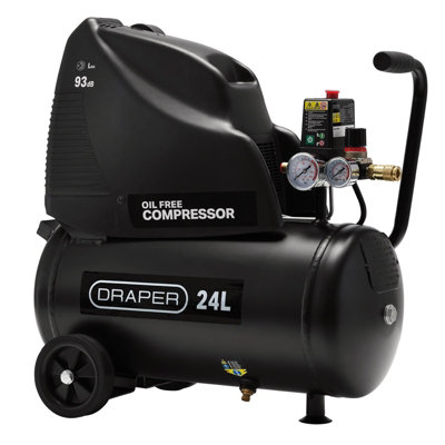 Draper 24L Direct Drive Oil-Free Air Compressor 1.1kW 1.5hp Portable ...