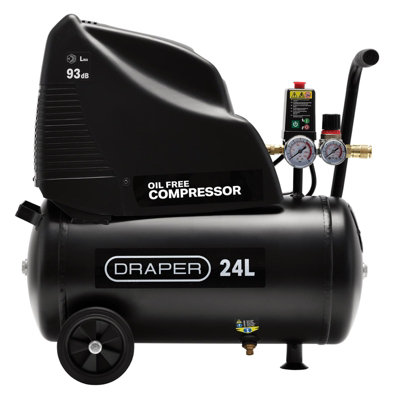 Draper 24L Oil-Free Direct Drive Air Compressor, 1.1kW/1.5hp 24978