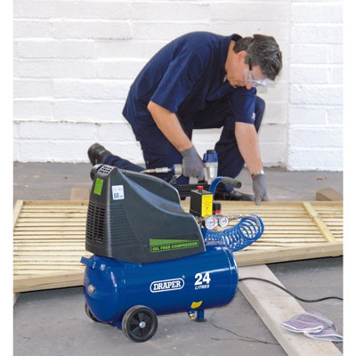 Draper 24L Oil-Free Direct Drive Air Compressor, 1.1kW/1.5hp 24978