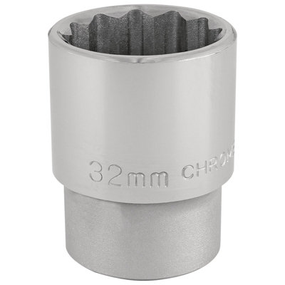 Draper 3/4" Square Drive 12 Point Socket 32mm 16699 | DIY at B&Q