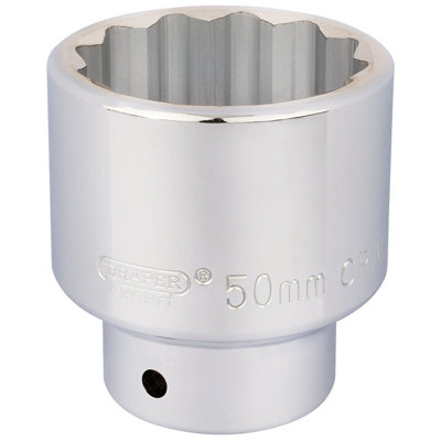 Draper 3/4" Square Drive 12 Point Socket 50mm 16707 | DIY at B&Q