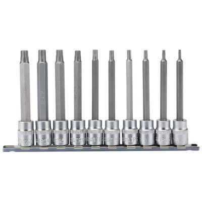 Draper 3/8" Sq. Dr. Draper TX-STAR Plus Socket Bit Set 10 Piece 16340 ...