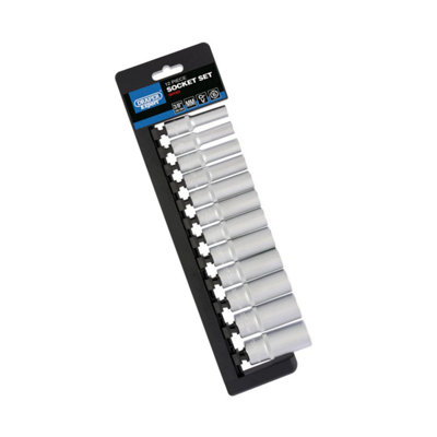 Draper 3/8" Sq. Dr. Metric Deep Socket Set 12 Piece 50193