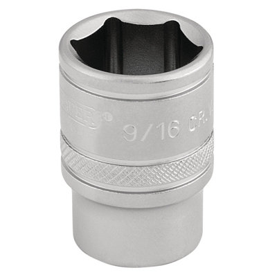 Draper 3/8" Square Drive 6 Point Imperial Socket 9/16" 16571 | DIY at B&Q