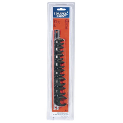 Draper 3/8" Square Drive Crow Foot Spanner Set 8 Piece 61034 | DIY at B&Q