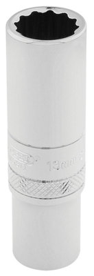 Draper 3/8" Square Drive Hi-Torq 12 Point Deep Socket 12mm 32822