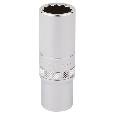 Draper 3/8" Square Drive Hi-Torq 12 Point Deep Socket 15mm 32965 | DIY ...