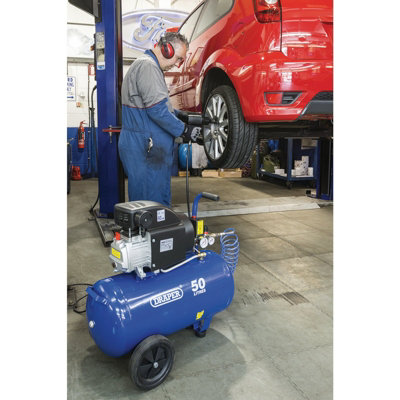 Draper 50L Direct Drive Air Compressor, 1.5kW/2hp 24981