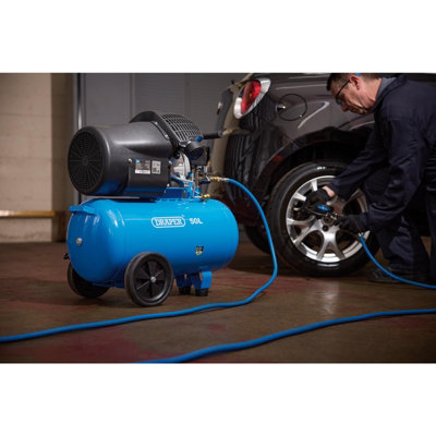 Draper 50L Direct Drive V-Twin Air Compressor, 2.2kW/3hp 29355