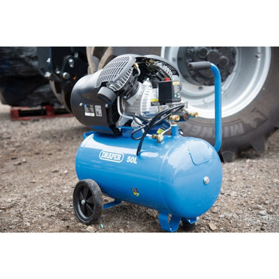 Draper 50L Direct Drive V-Twin Air Compressor, 2.2kW/3hp 29355